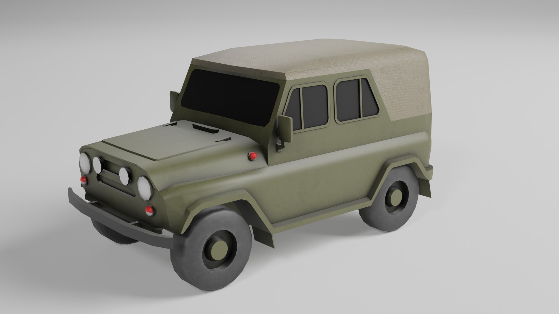 UAZ Low Poly Model 3D - TurboSquid 1796887