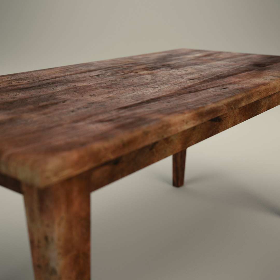rustic table 3d model