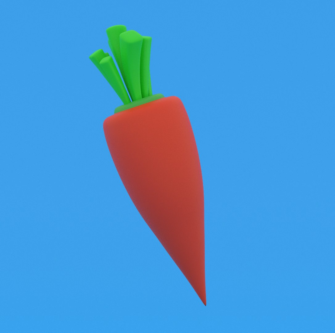 3D Cartoon Carrot - TurboSquid 1645155