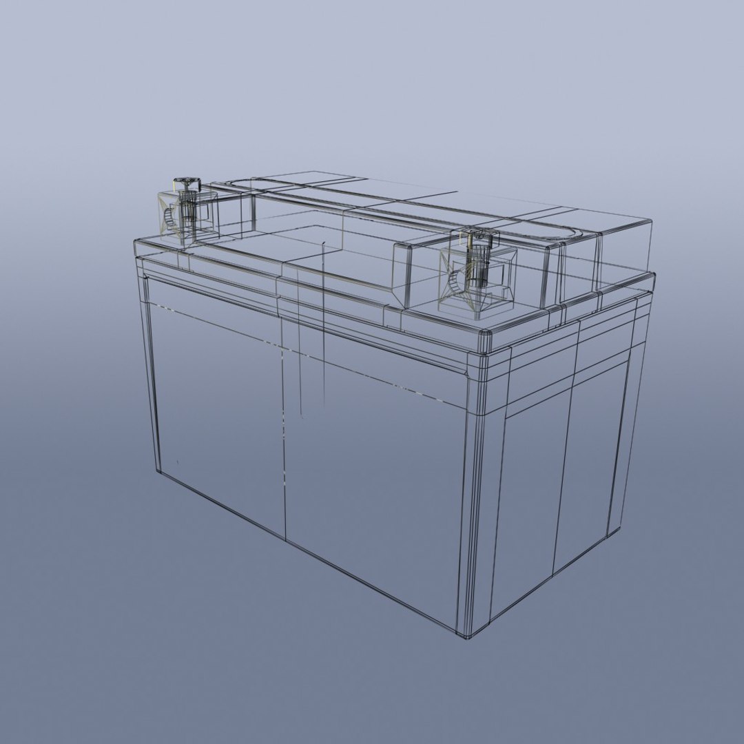 Free Motorcycle Battery 3d Model