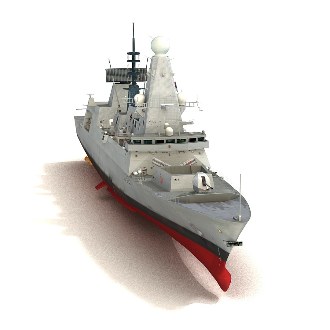Hms Daring D32 Type 45 3d Model