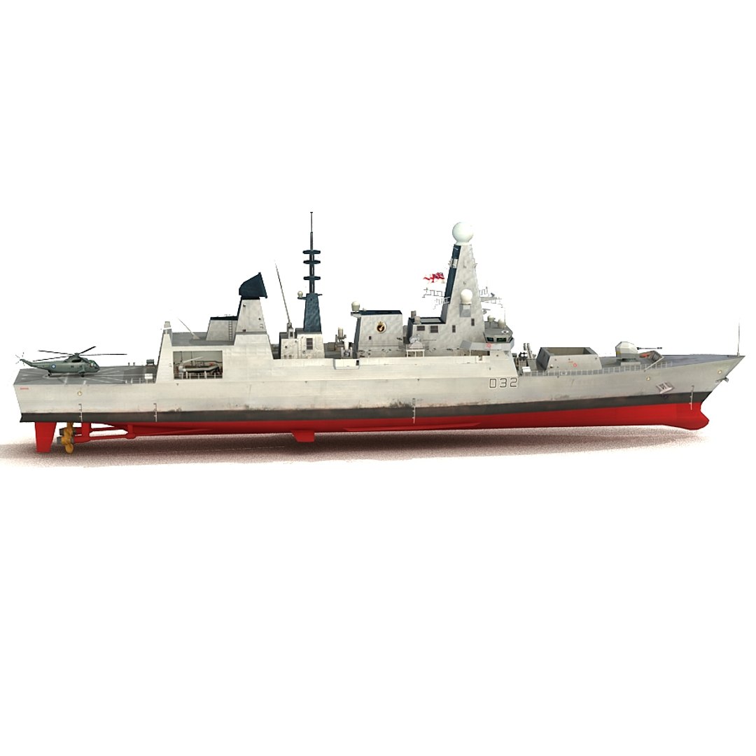 Hms Daring D32 Type 45 3d Model