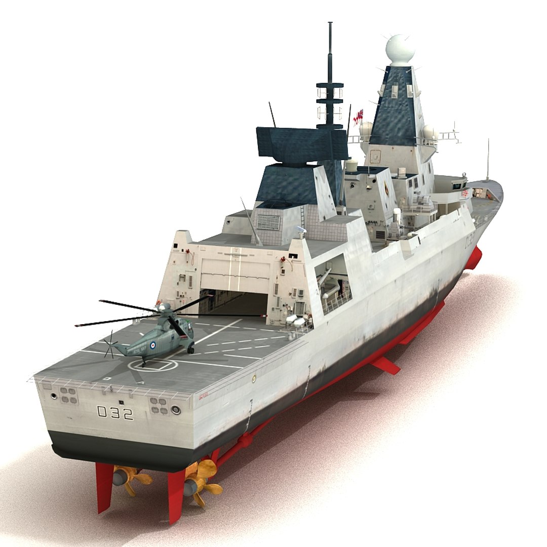 Hms Daring D32 Type 45 3d Model