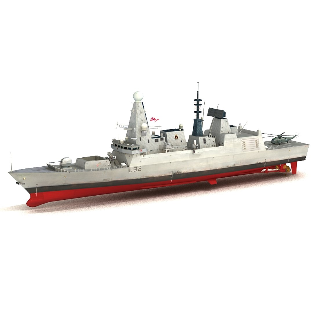 Hms Daring D32 Type 45 3d Model