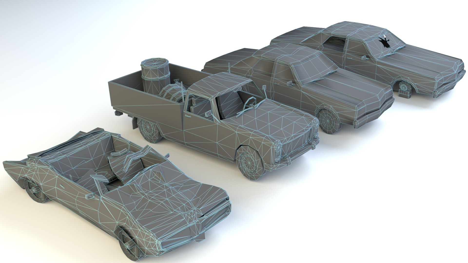 3D Old Rusty cars mini pack model - TurboSquid 1852958