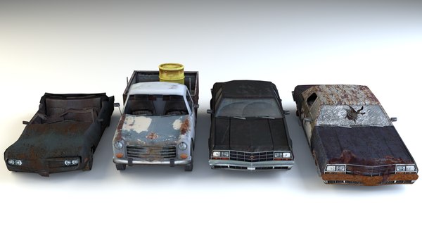 3D Old Rusty cars mini pack model - TurboSquid 1852958