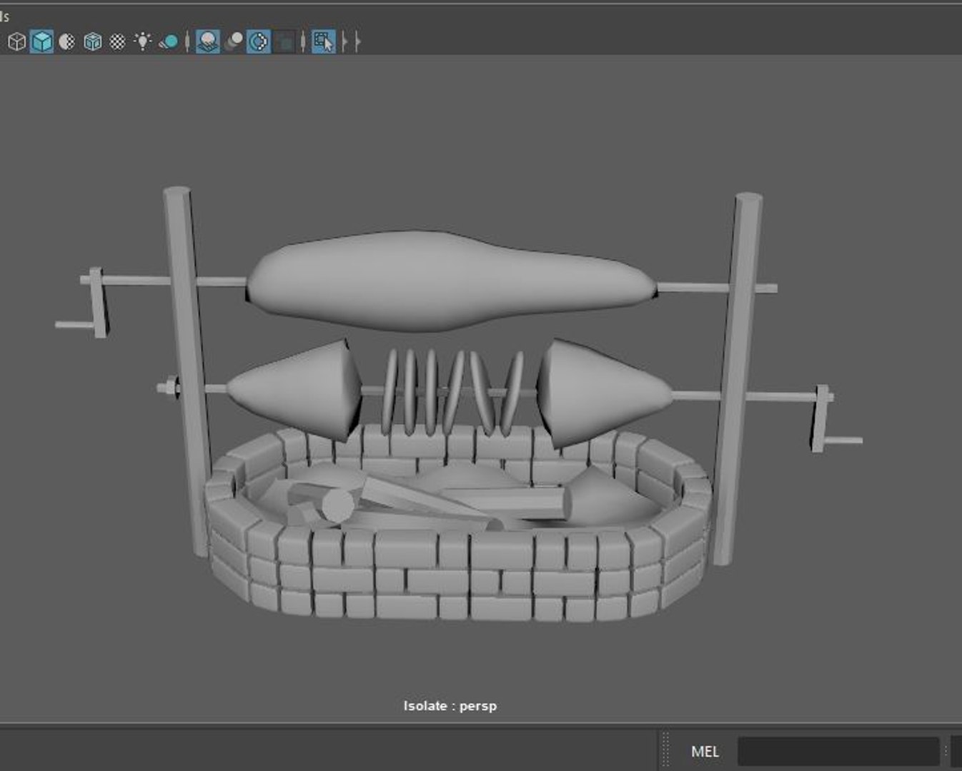 3D Fantasy Medieval Spit Food - TurboSquid 1362126