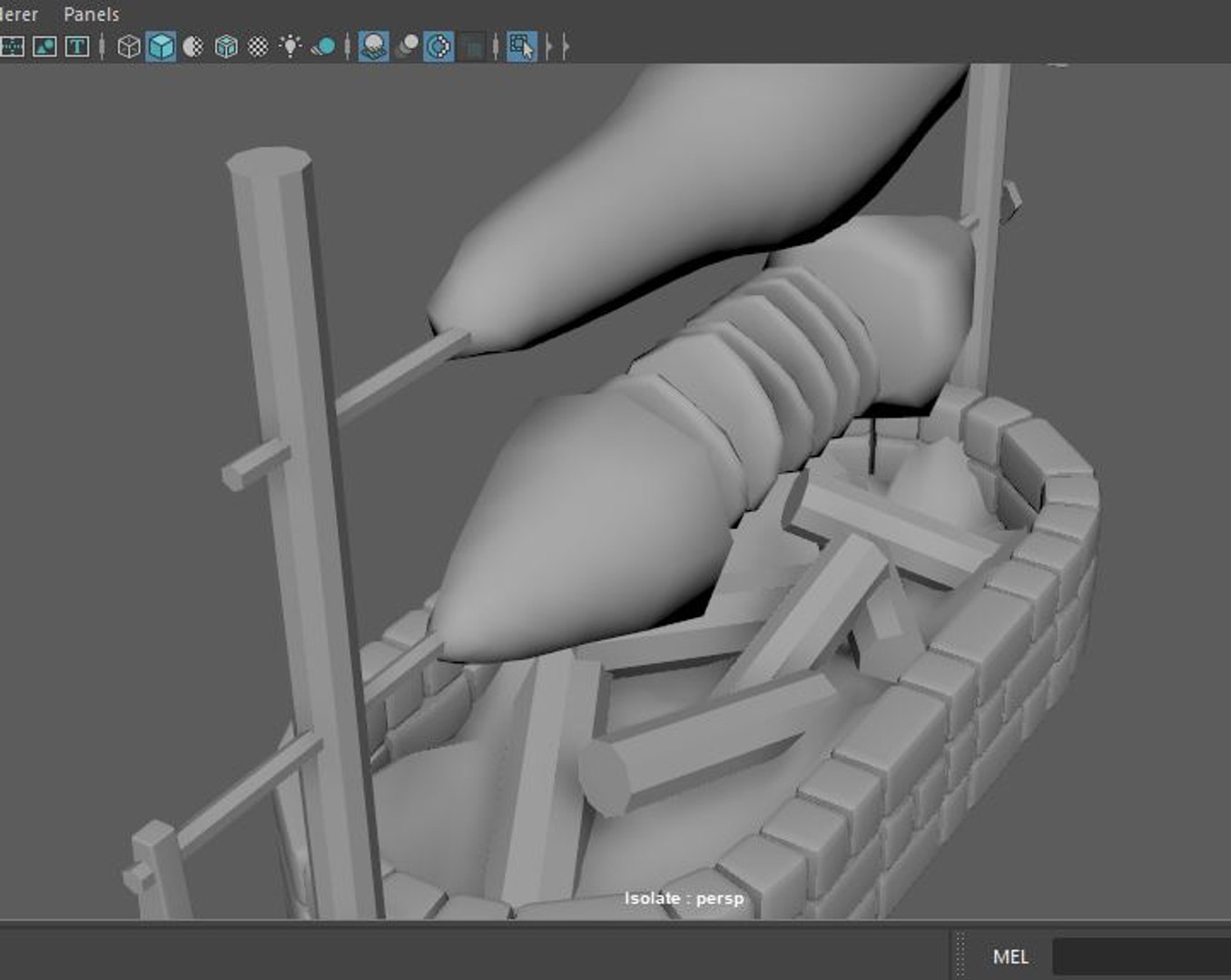 3D Fantasy Medieval Spit Food - TurboSquid 1362126