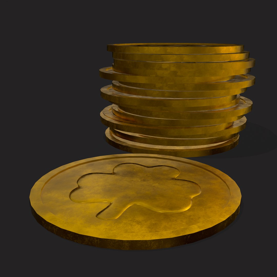 3D Lucky Gold Coin model - TurboSquid 1872706