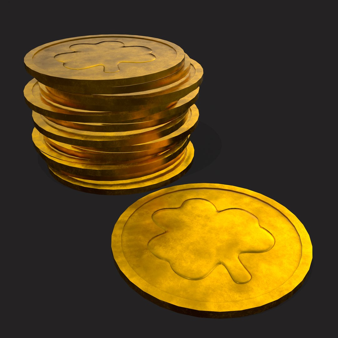 3D Lucky Gold Coin model - TurboSquid 1872706