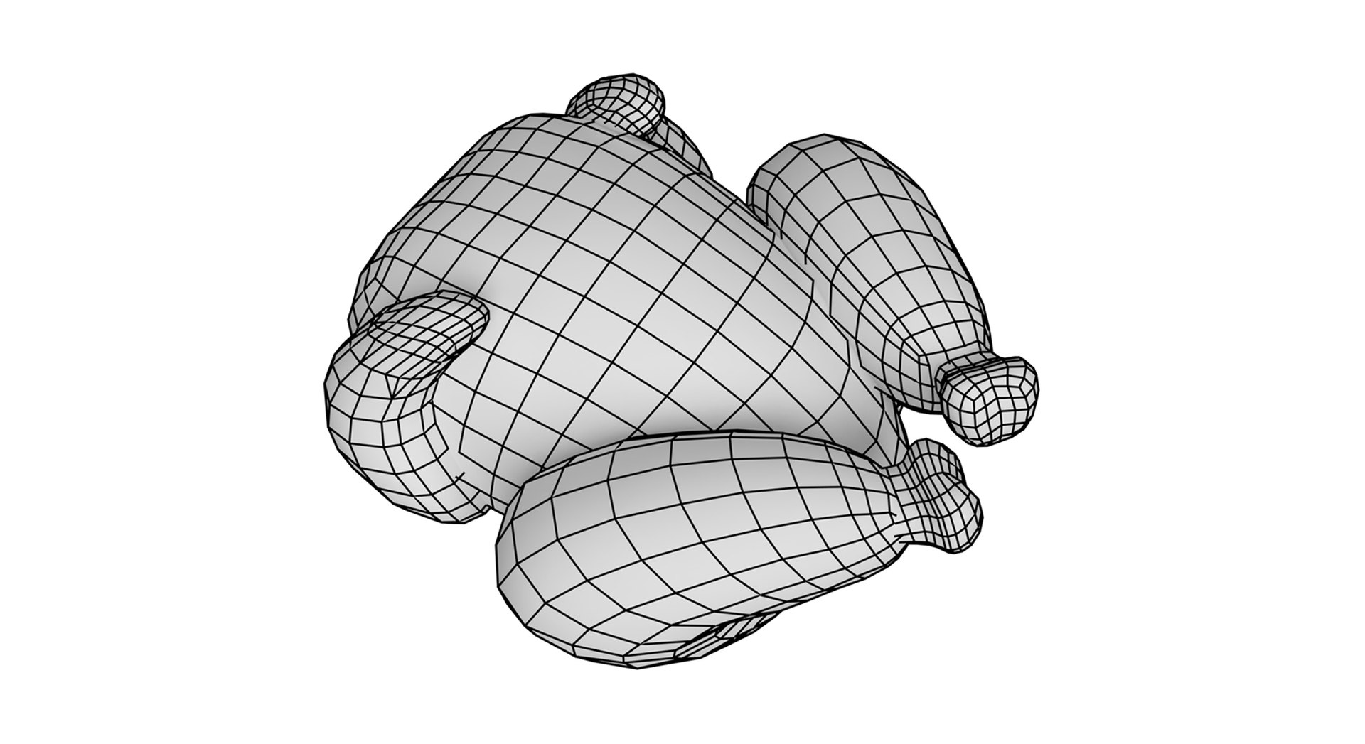 Cartoon Grilled Chicken Model - TurboSquid 1959673