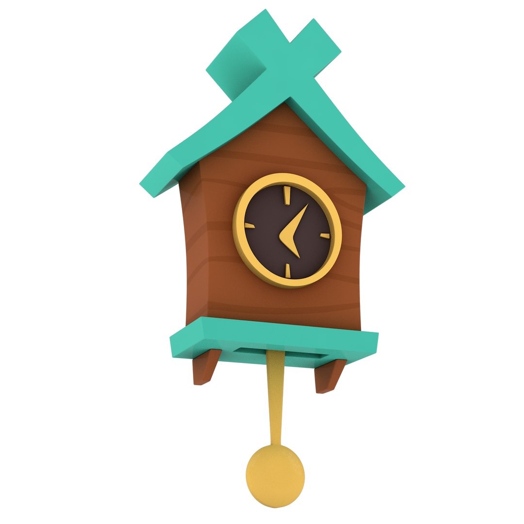 3D Cartoon Clock Wall - TurboSquid 1553466