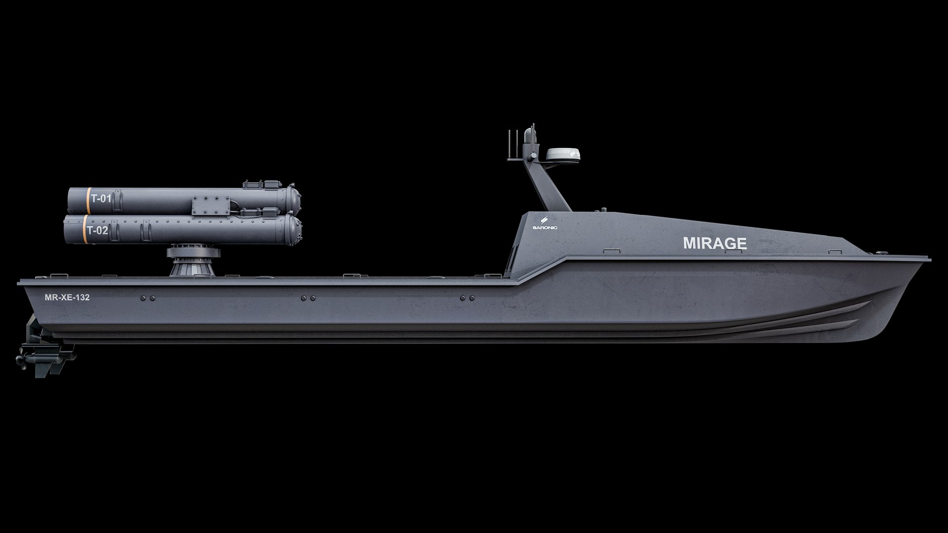 3D Mirage Saronic - Unmanned Robotic Autonomous Surface Vessel PBR ...