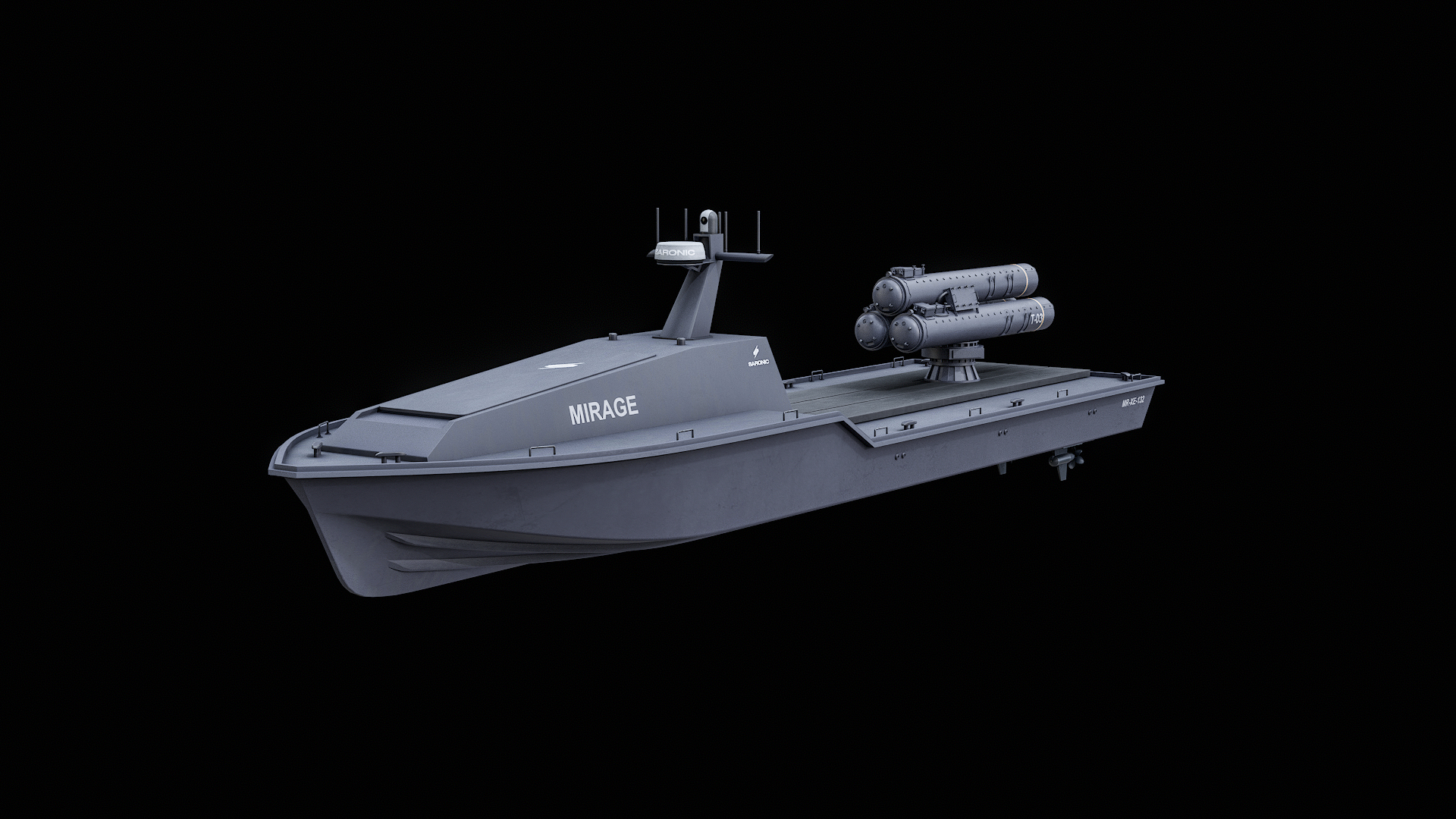 3D Mirage Saronic - Unmanned Robotic Autonomous Surface Vessel PBR ...