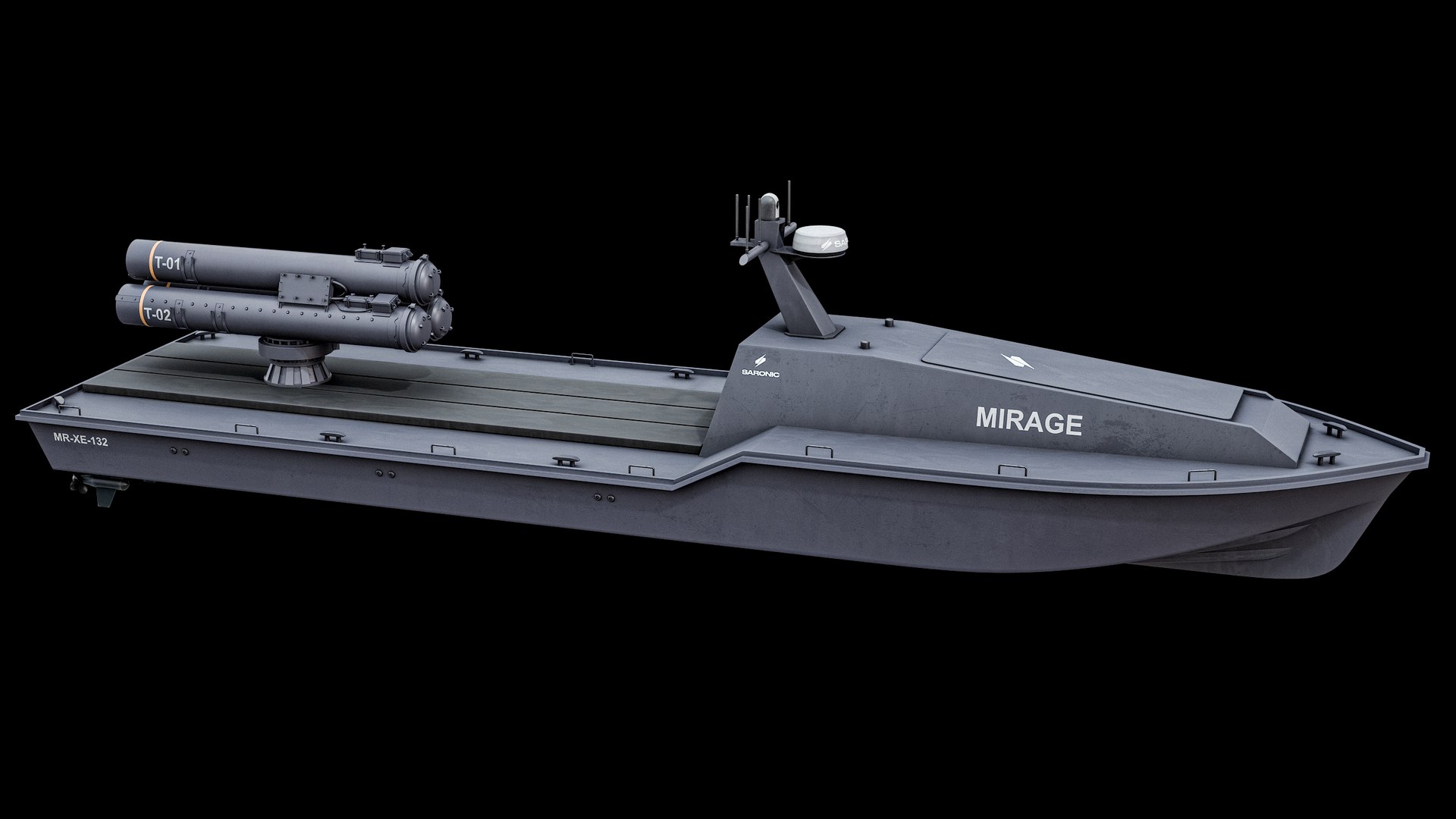 3D Mirage Saronic - Unmanned Robotic Autonomous Surface Vessel PBR ...