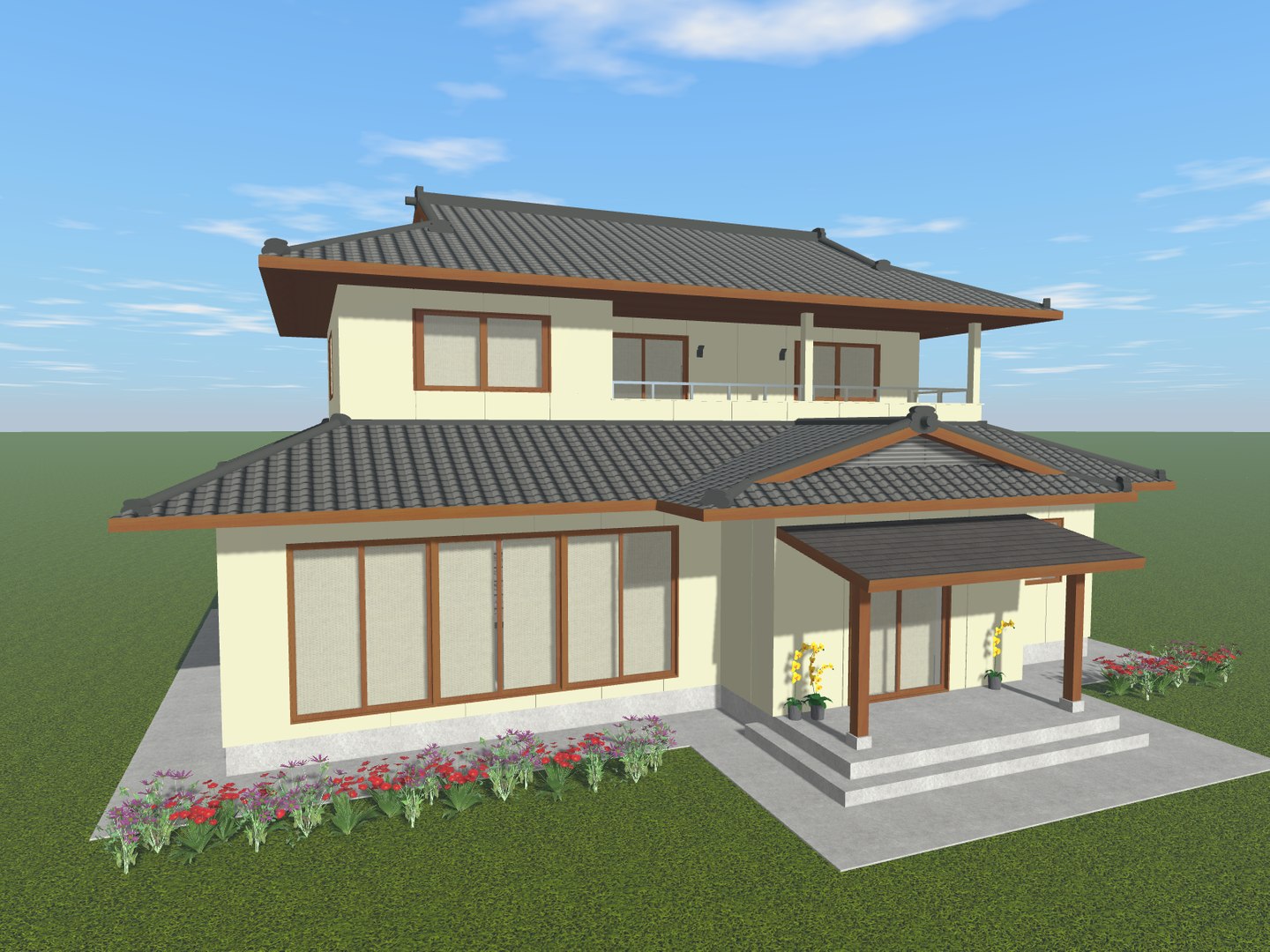 3D Model Traditional Japanese House - TurboSquid 2339547