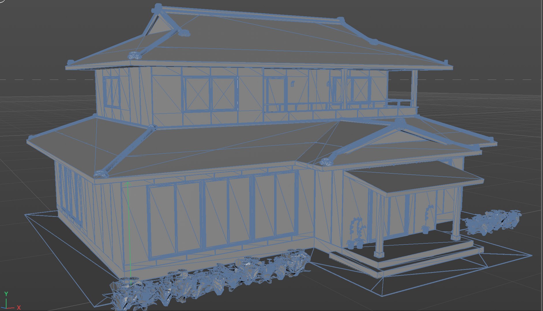 3D Model Traditional Japanese House - TurboSquid 2339547