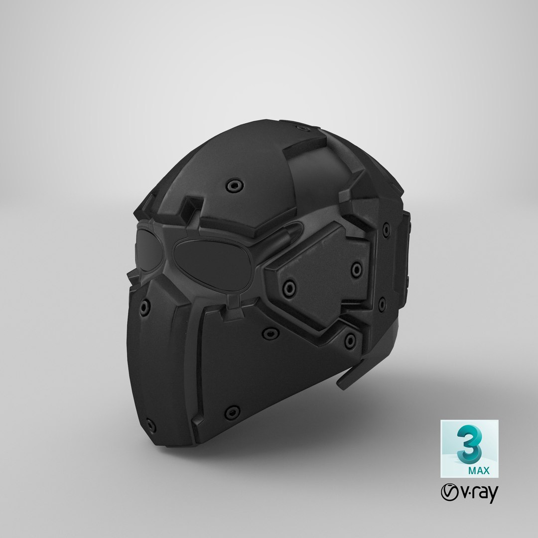 Kevlar Tactical Mask Black 3D - TurboSquid 1334446