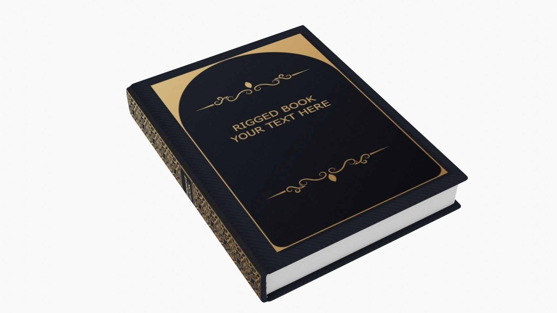 Black Cover Rigged Book 3D Model - TurboSquid 2065070