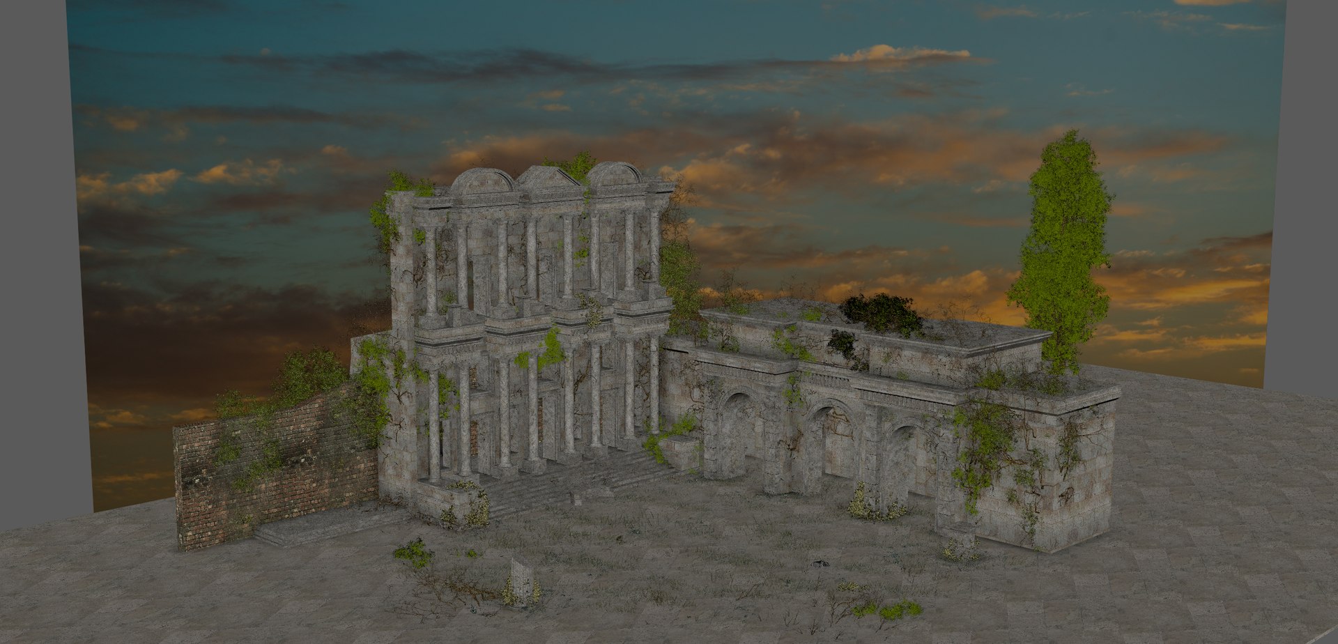 3D Library Of Celsus - TurboSquid 2184379