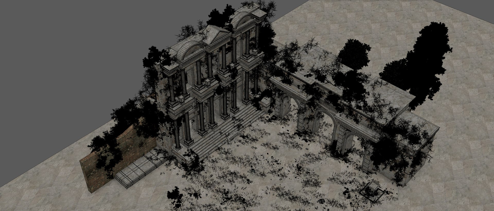 3D Library Of Celsus - TurboSquid 2184379