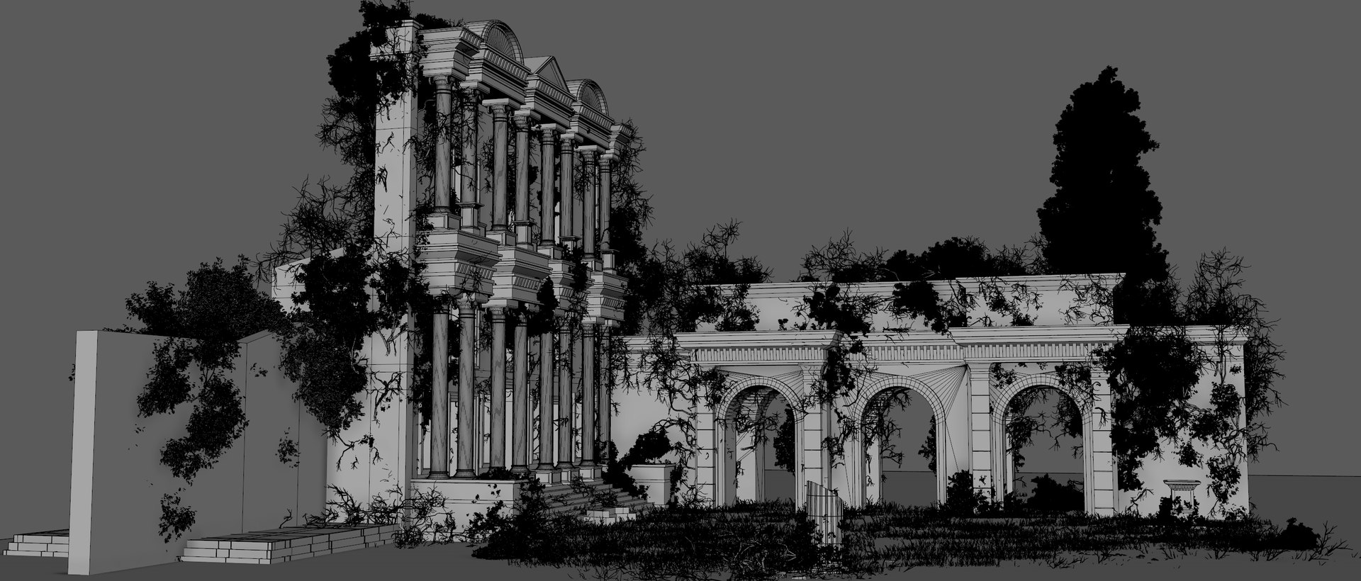 3D Library Of Celsus - TurboSquid 2184379