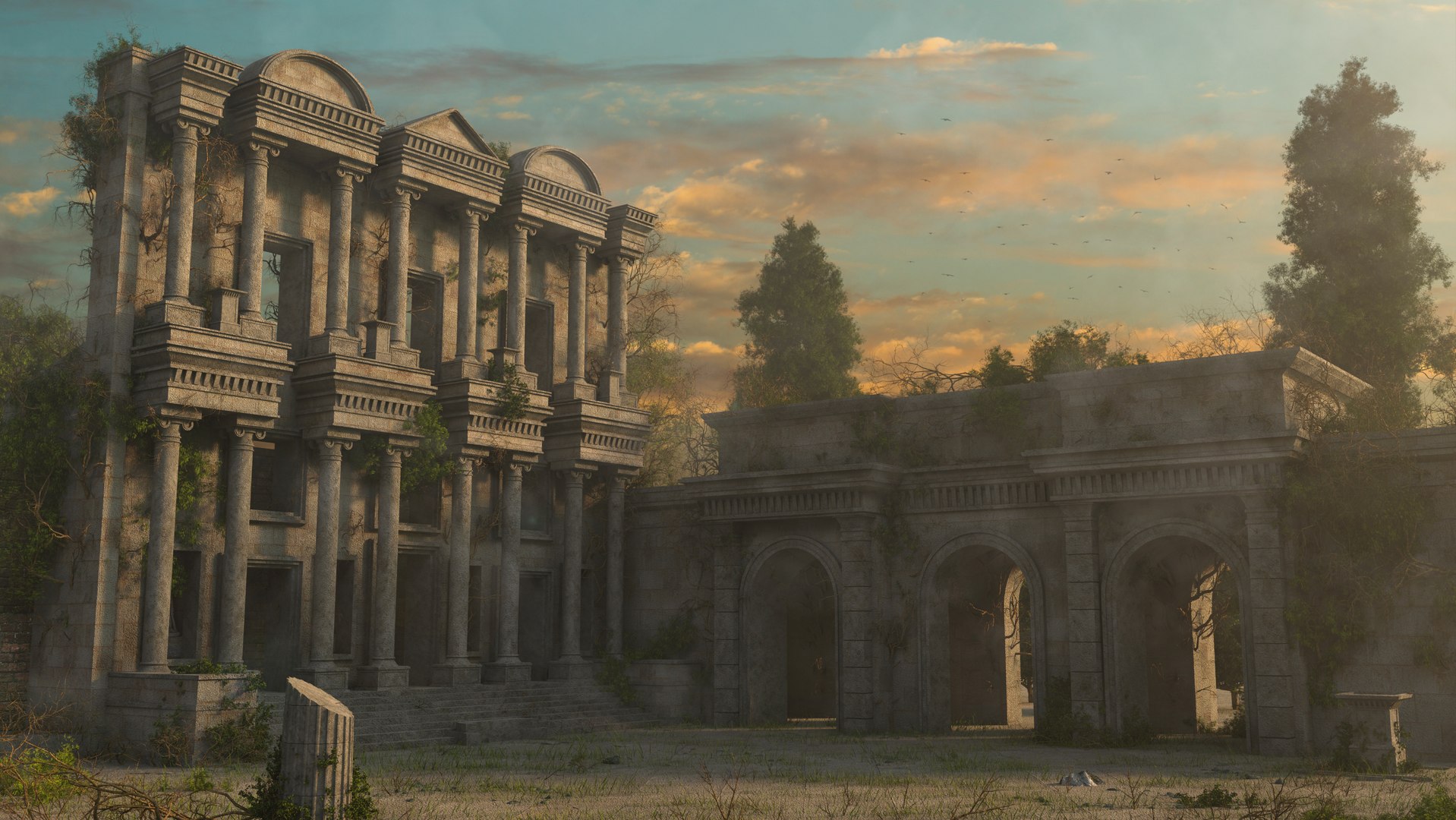 3D Library Of Celsus - TurboSquid 2184379