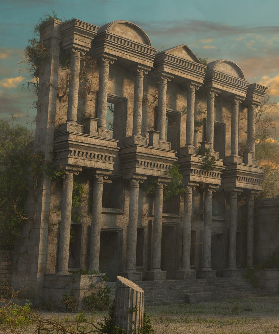 3D Library Of Celsus - TurboSquid 2184379