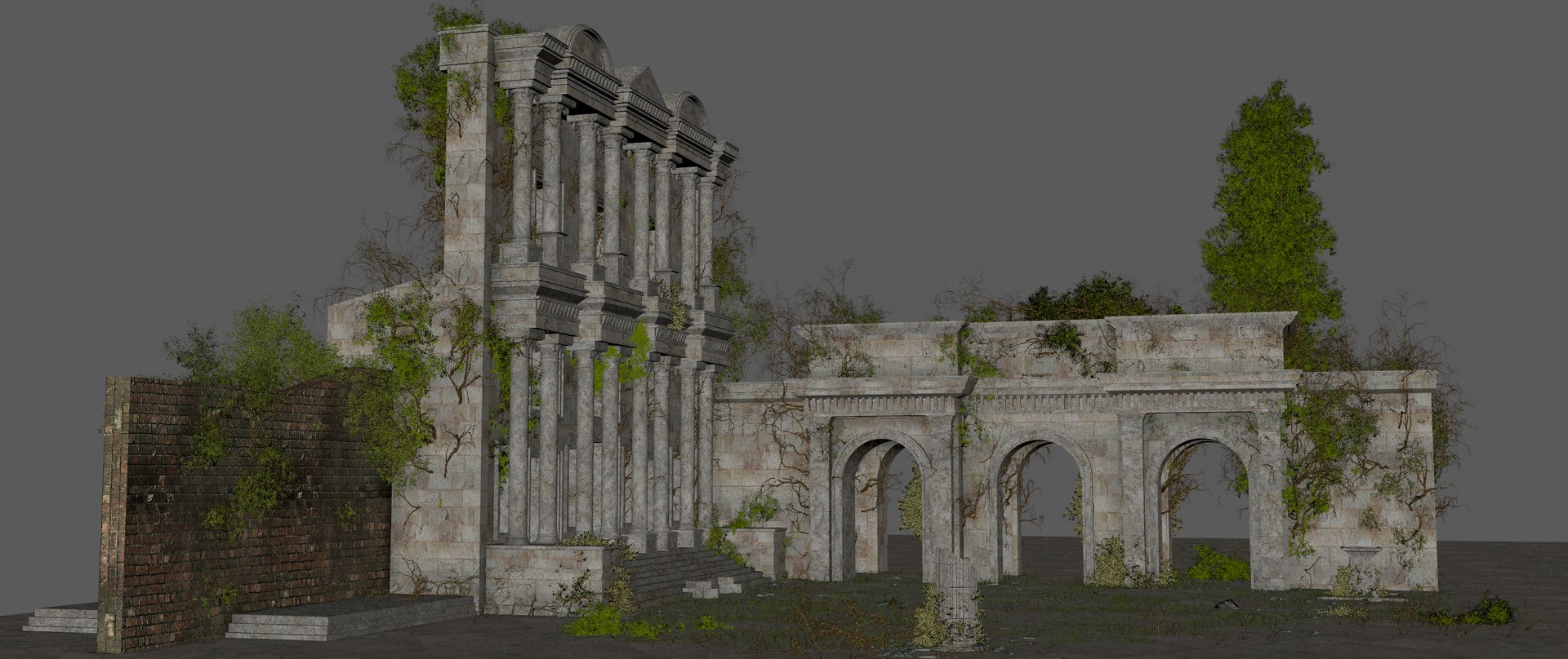 3D Library Of Celsus - TurboSquid 2184379