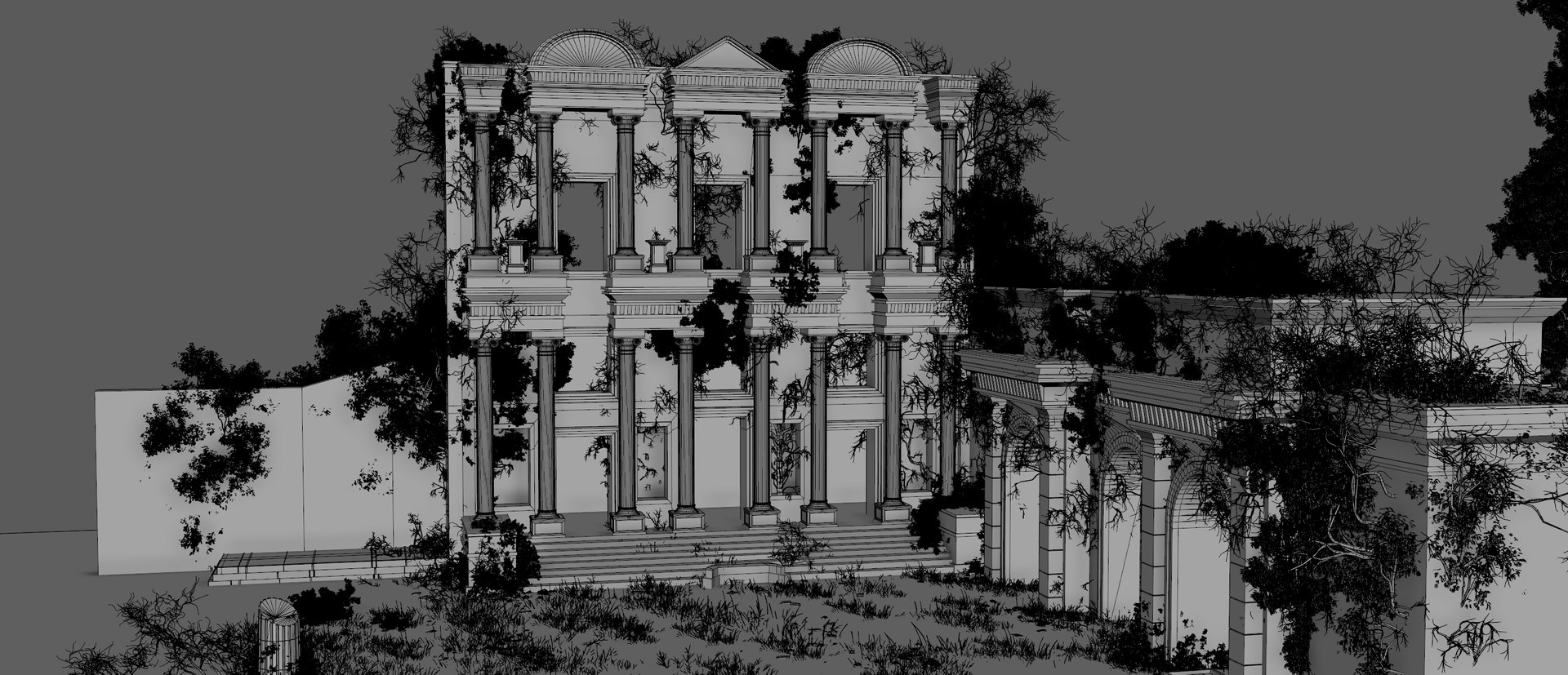 3D Library Of Celsus - TurboSquid 2184379