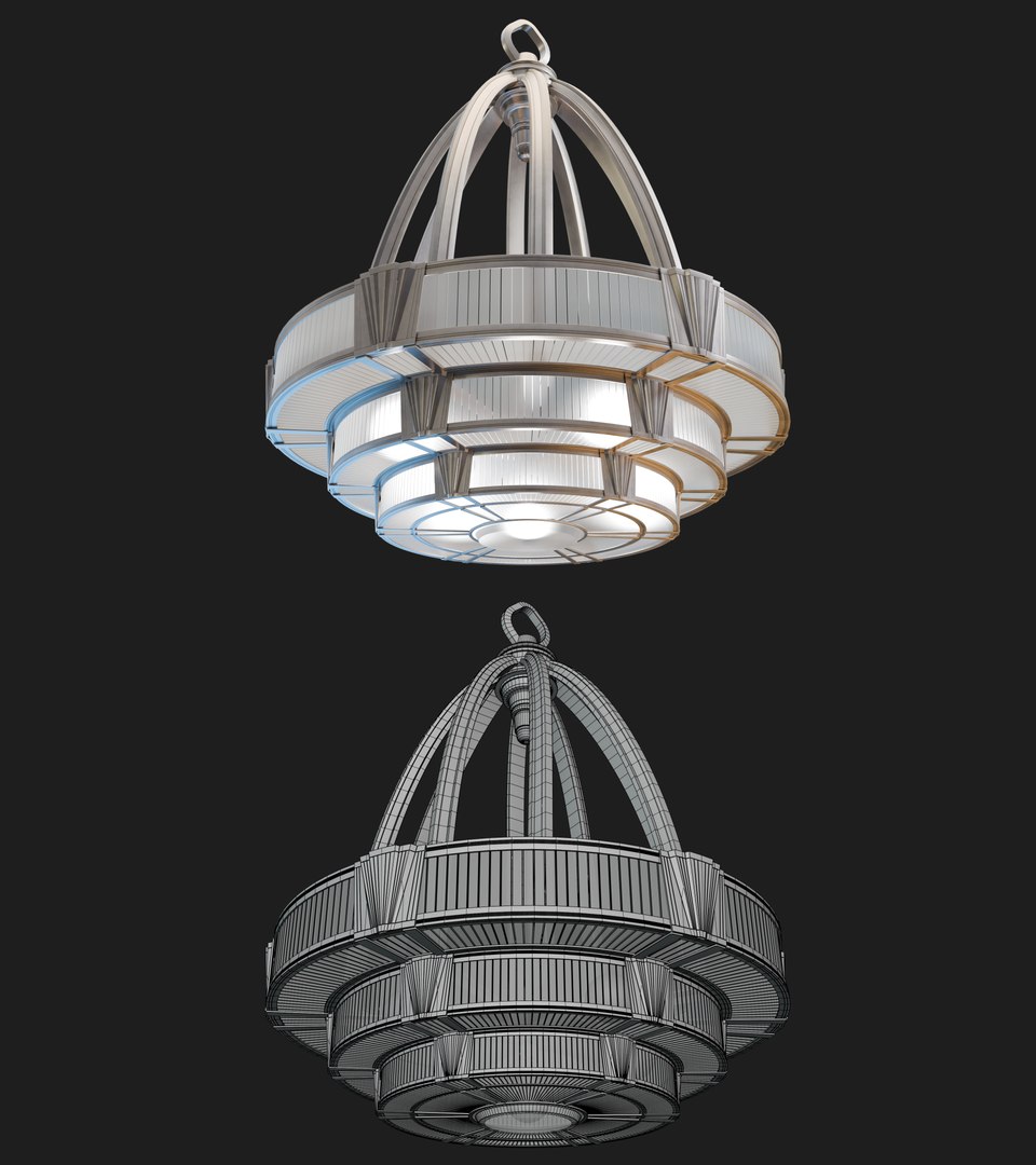 Art Deco Lamps - 3D Asset Pack 3D Model - TurboSquid 2217881