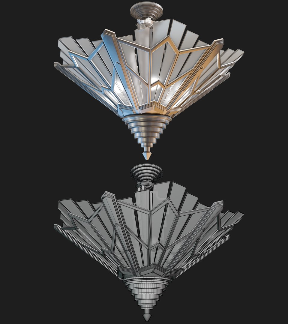 Art Deco Lamps - 3D Asset Pack 3D Model - TurboSquid 2217881