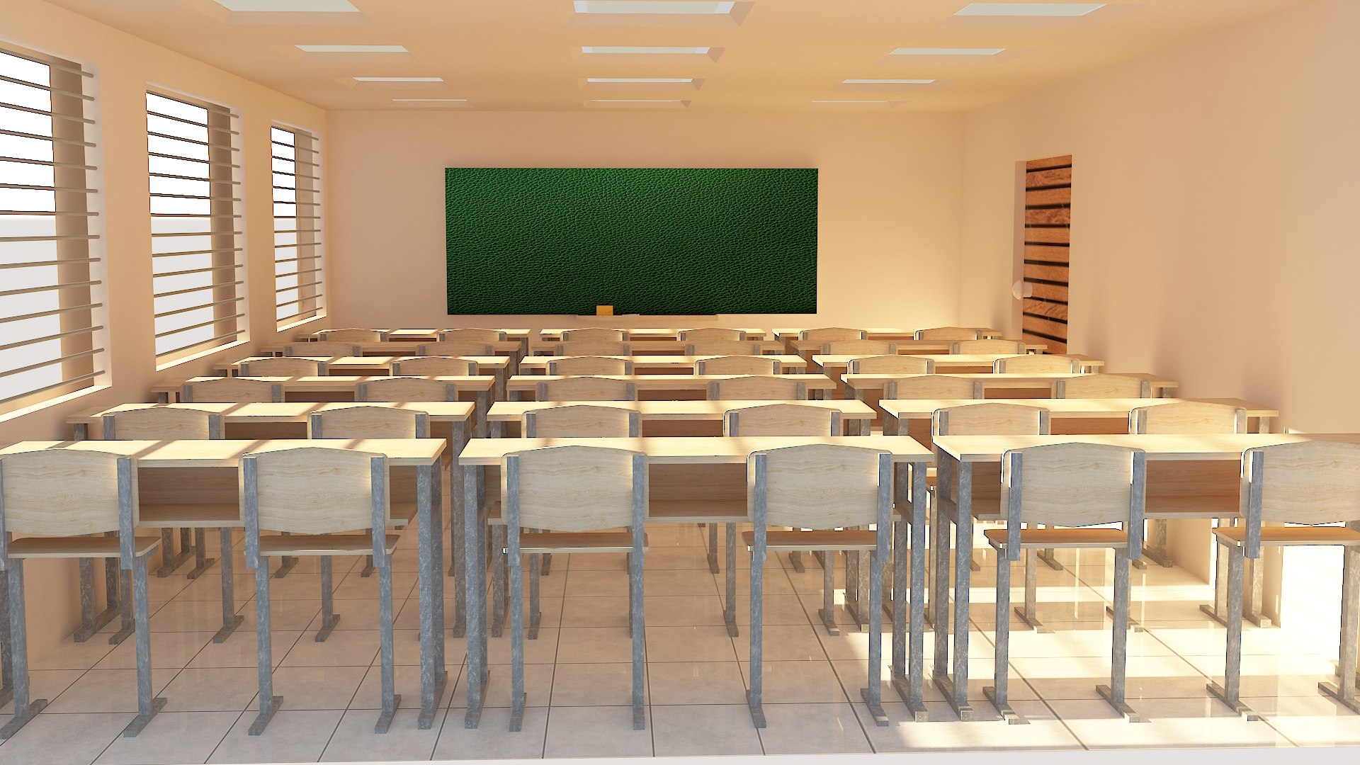 Classroom 3D model - TurboSquid 1824441