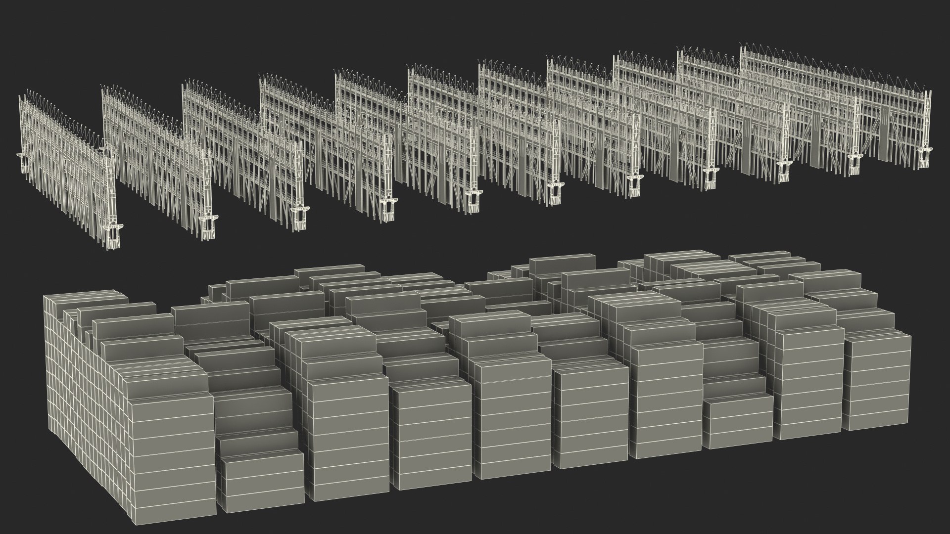 Cargo Shipping Containers Stacked 3D - TurboSquid 1778852