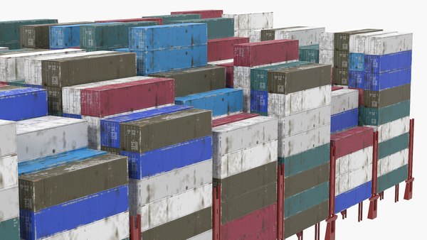 Cargo Shipping Containers Stacked 3D - TurboSquid 1778852