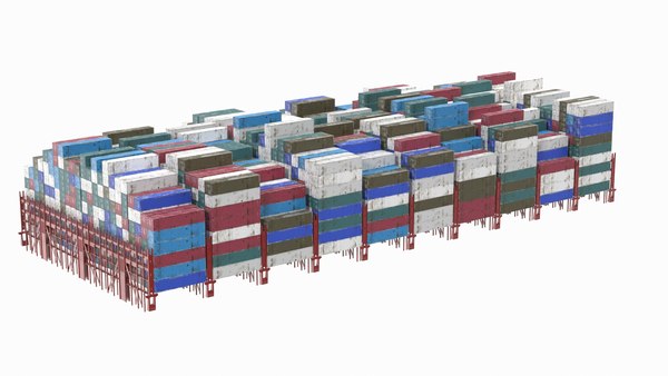 Cargo Shipping Containers Stacked 3D - TurboSquid 1778852