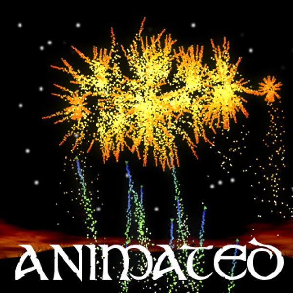 3dsmax firework animation