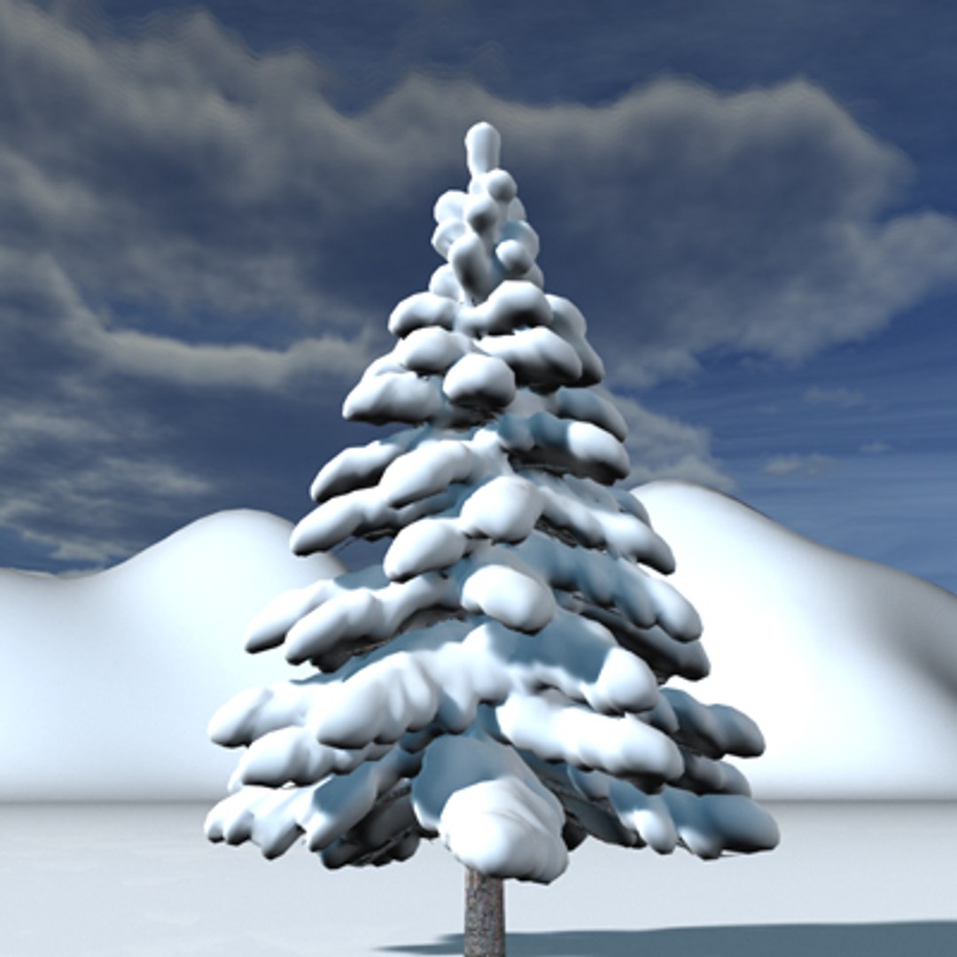 3d 3ds snowtree snow tree