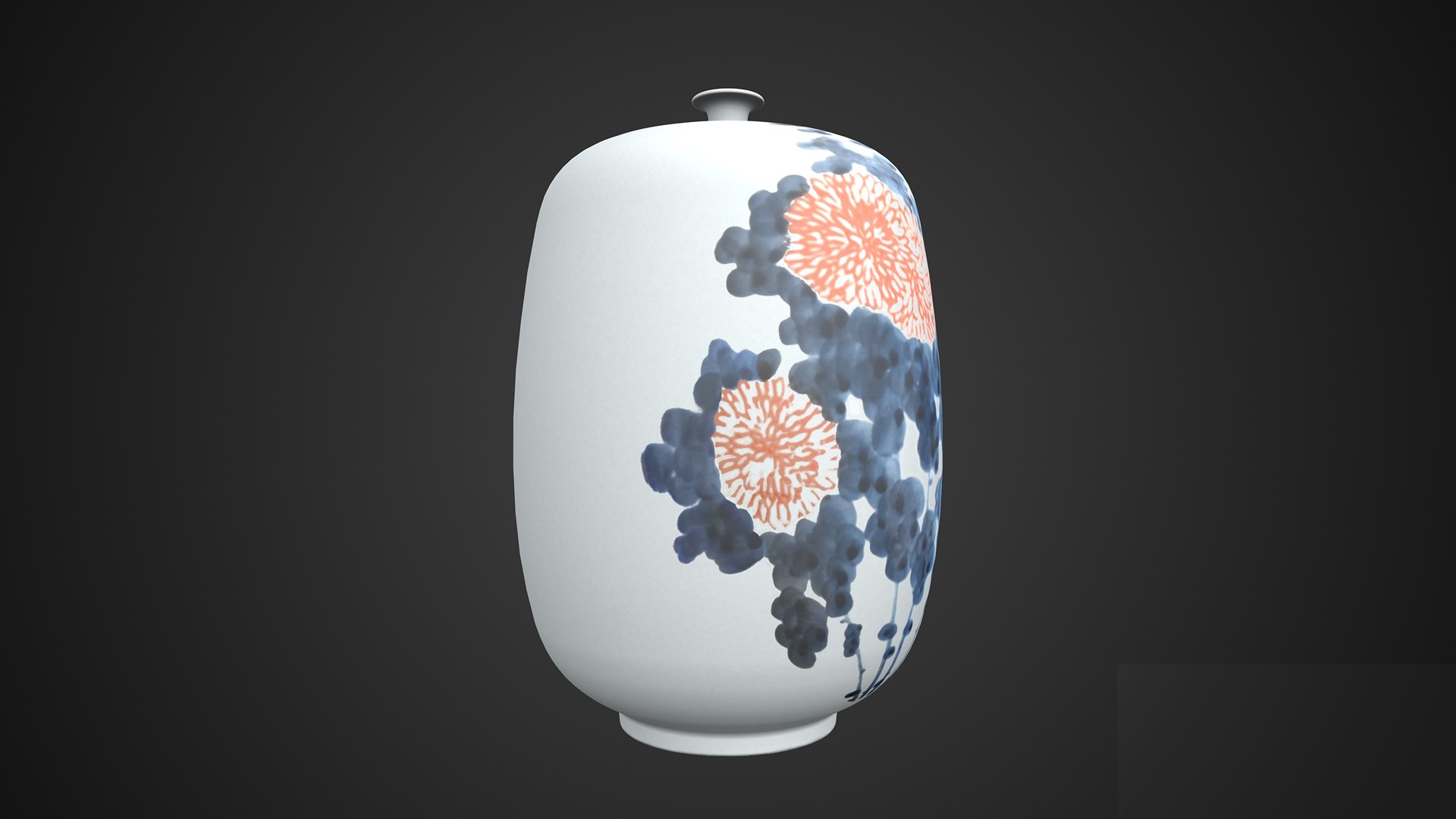 Game Ready Floral Patterned Porcelain Pottery 3D Model - TurboSquid 2081153