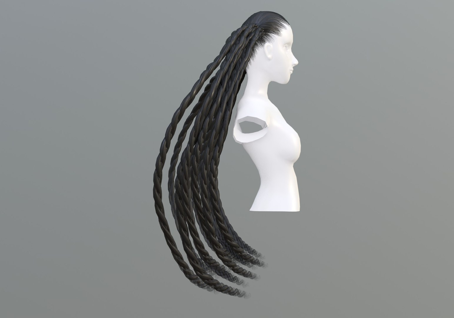 3D Model Braids Fancy Hair - TurboSquid 1944448
