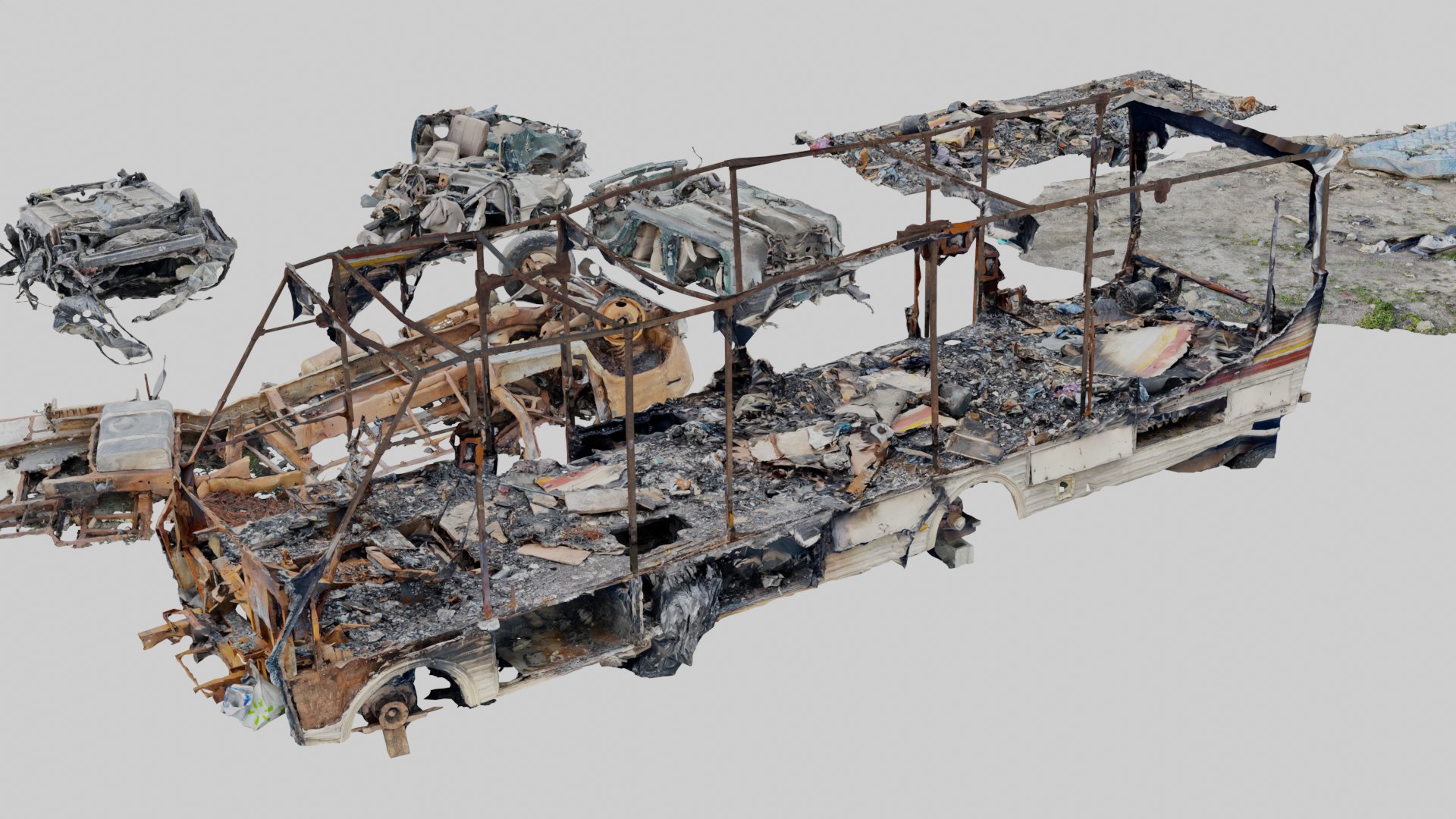 3D Destroyed Car - TurboSquid 2041258