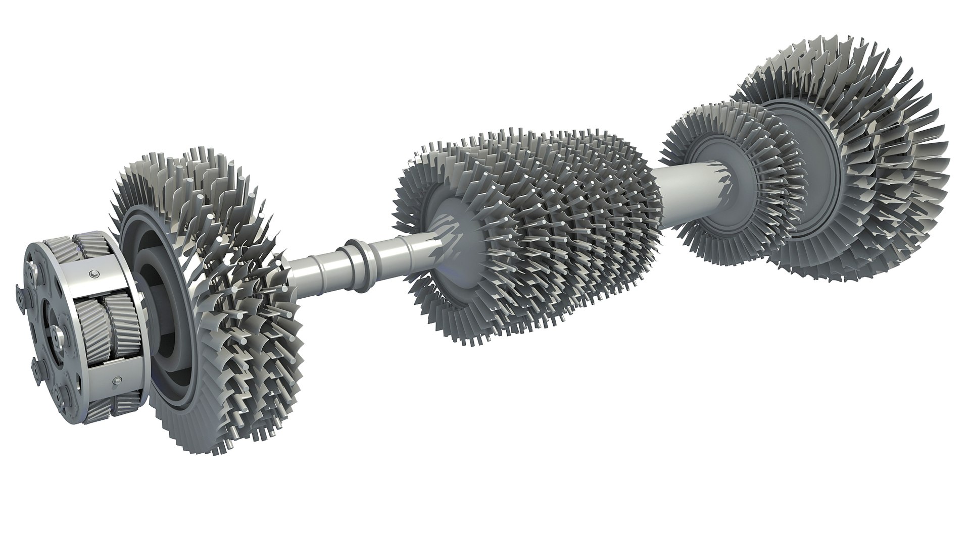 Aircraft engine turbine 3D model - TurboSquid 1513278