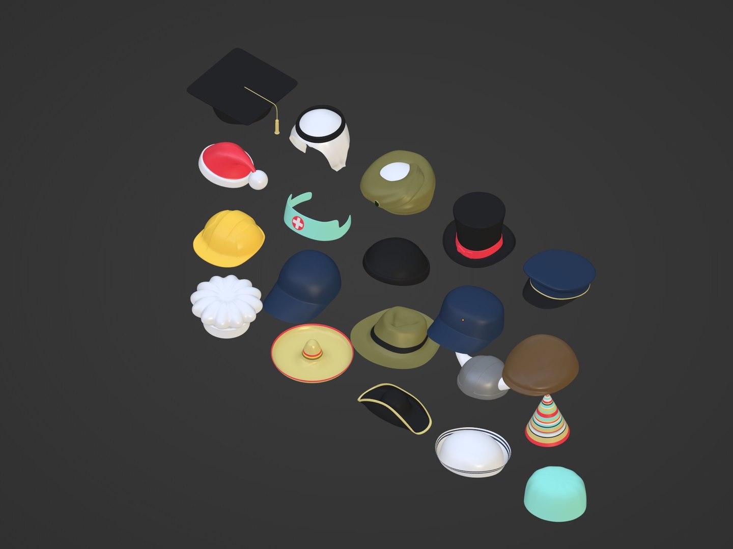 Hats Pack 3D Model - TurboSquid 1849703