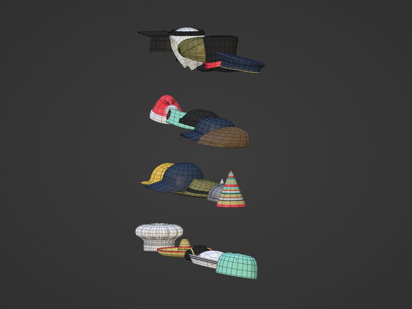 Hats Pack 3D Model - TurboSquid 1849703