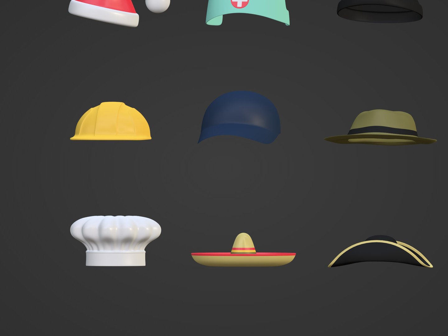 Hats Pack 3D Model - TurboSquid 1849703