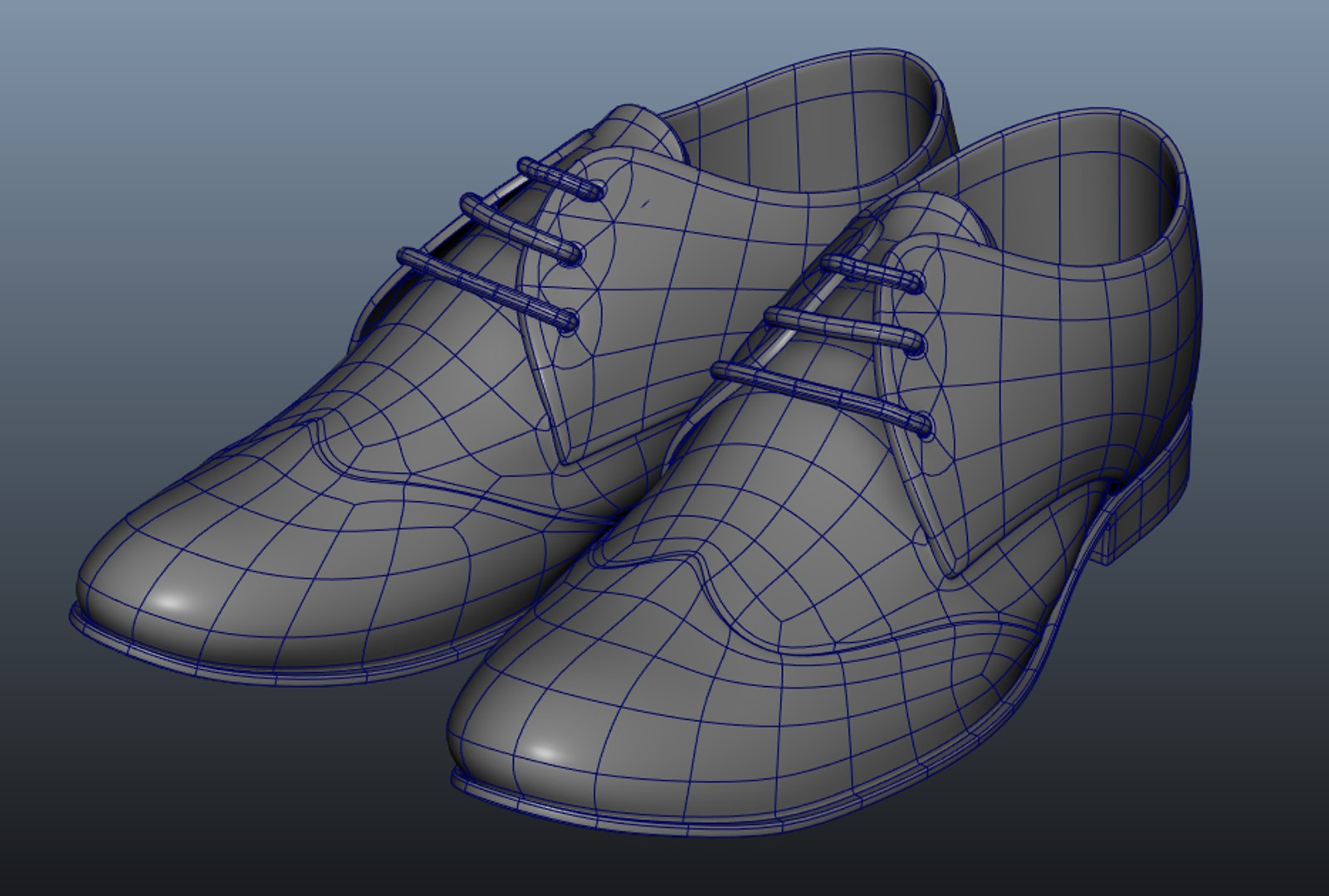 3dsmax Oxford Shoes