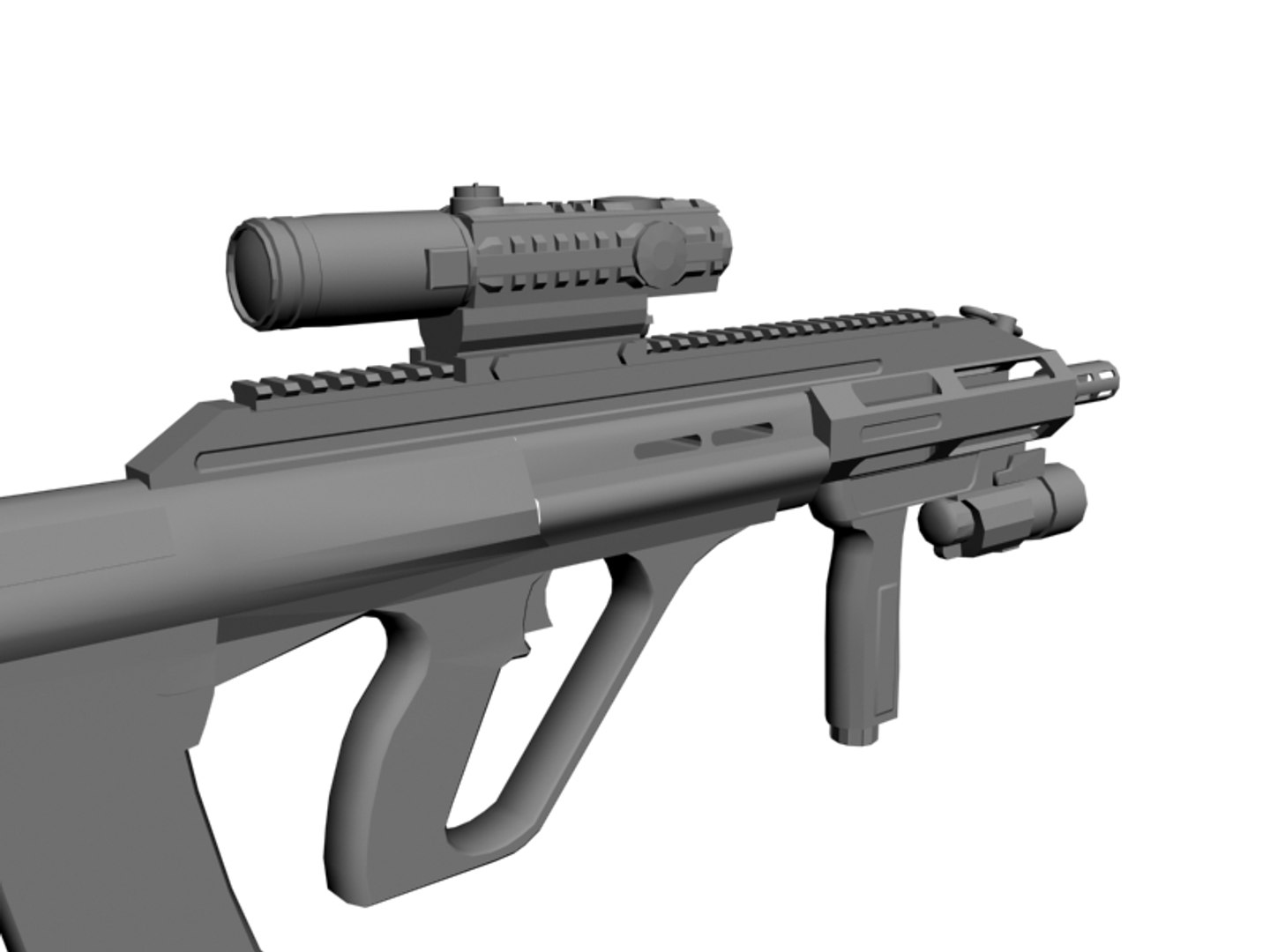 Aug Rifle Steyr 3d Model
