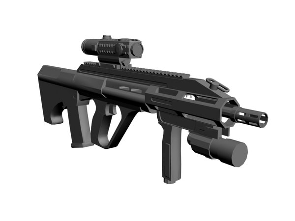 aug rifle steyr 3d model