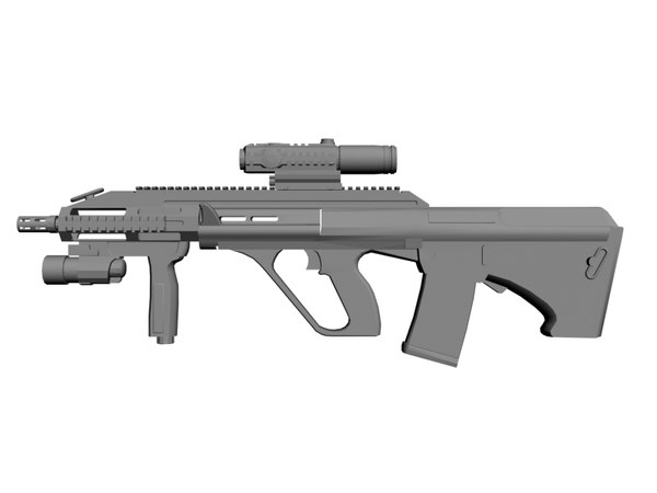 aug rifle steyr 3d model