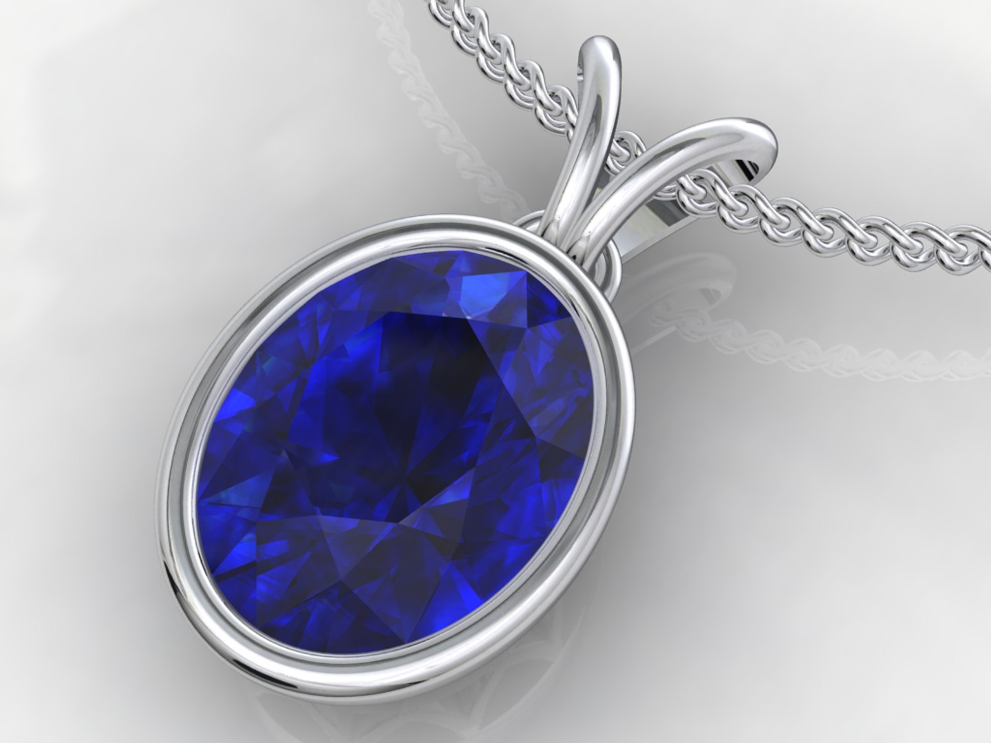 3D Pendant Oval Bezel Setting - TurboSquid 1642215